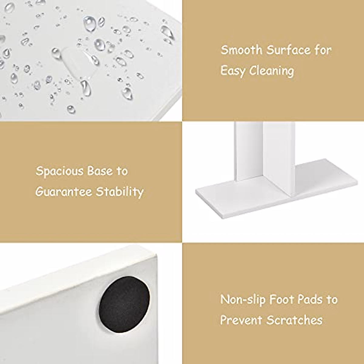 Tangkula 8 Shelf Bookshelf, Wooden Tree Bookcase with 8 Book Shelf, 20”L x 8”W x 55.5”H, Freestanding 8 Tier Storage Display Shelf with Anti-toppling, Corner Shelf for Living Room Home Office (White)