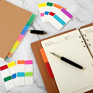 320PCS Sticky Index Tabs Transparent Sticky Notes Colored Page Markers Writable and Repositionable File Tabs Flags Self Adhesive Sticky Notes Tabs for Annotating Books Binders and File Folders