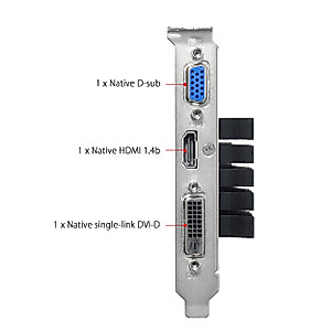 ASUS NVIDIA GeForce GT 730 Graphics Card GT730-SL-2GD3-BRK-EVO (PCIe 2.0, 2GB DDR3 Memory, Low-profile, Auto-Extreme Technology, GPU Tweak II)