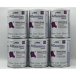6 cans Alfamino Junior Unflavored