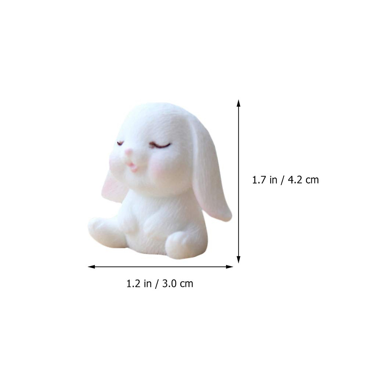 PRETYZOOM Easter Decoration Kit Bunny Miniature Straw Basket Carraot Figures Rabbit Bunny Fairy Garden Decor Dollhouse Ornament Micro Landscape Decor Cake Topper 7pcs