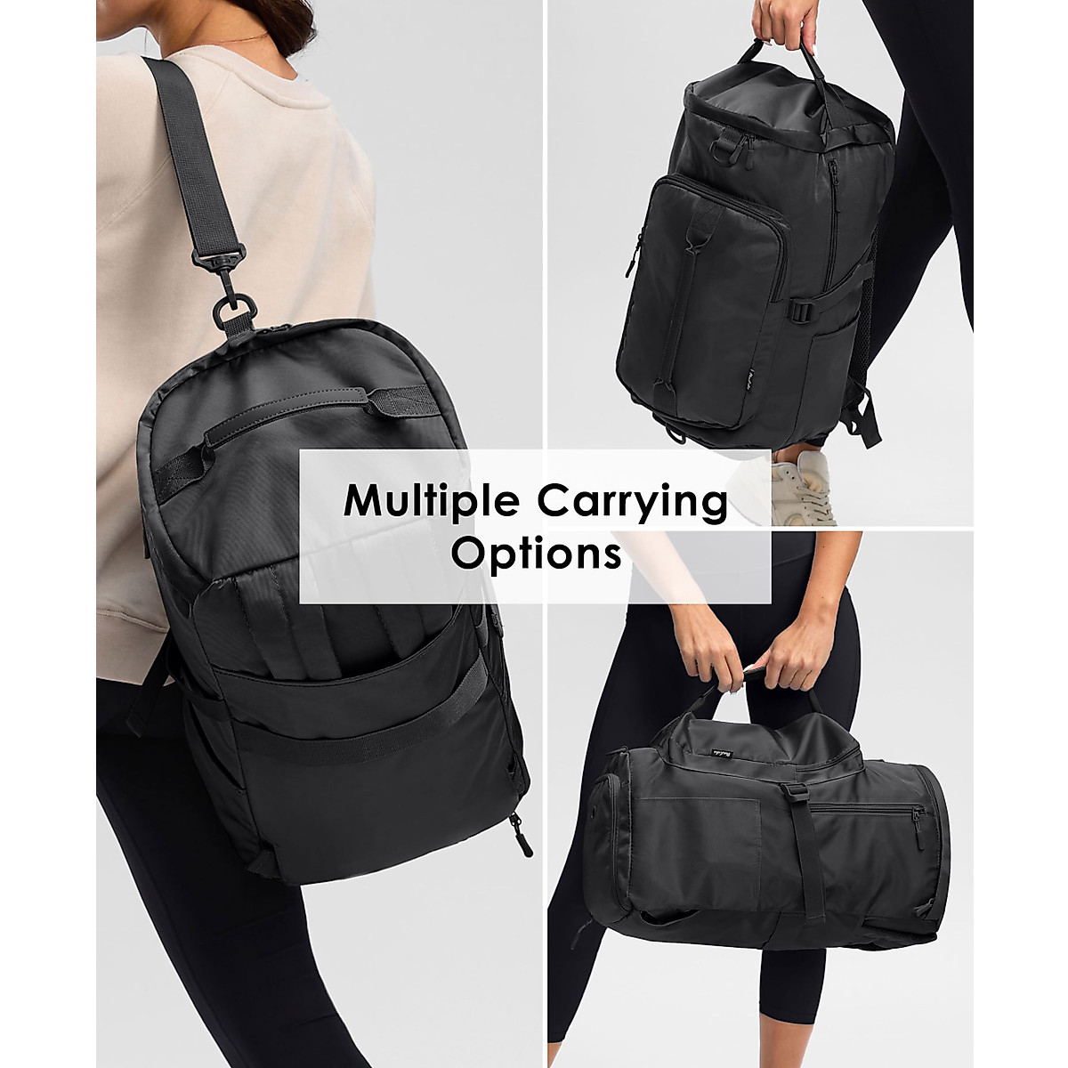 Uselike Gym Bag for Women and Men, 30L Workout Travel Backpack with Shoe Compartment, Sports Duffel Bag with Multiple Pockets