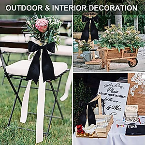 TONIFUL Black Satin Ribbon 3 Inch X 25yds Solid Silk Ribbons for Gift Wrapping, Craft, Floral Bouquets, Valentine's Day Christmas Gift Wrapping, Party Wedding Decoration