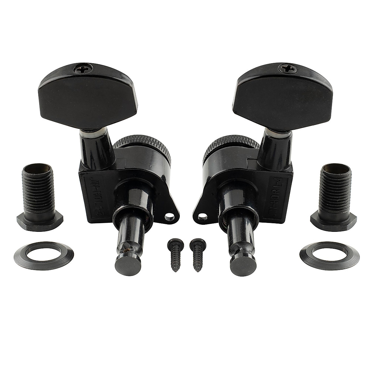 Musiclily Ultra 3x3 19:1 Ratio Guitar Locking Tuners Tuning Pegs Keys Machines Heads Set Compatible with Les Paul Style Electric or Acoustic Guitar, Black