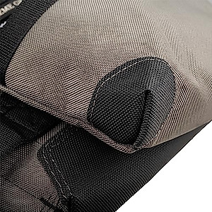 Bucket Boss Mullet Buster 3 Bag Tool Belt with Suspenders in Grey, 55135, Black, full size