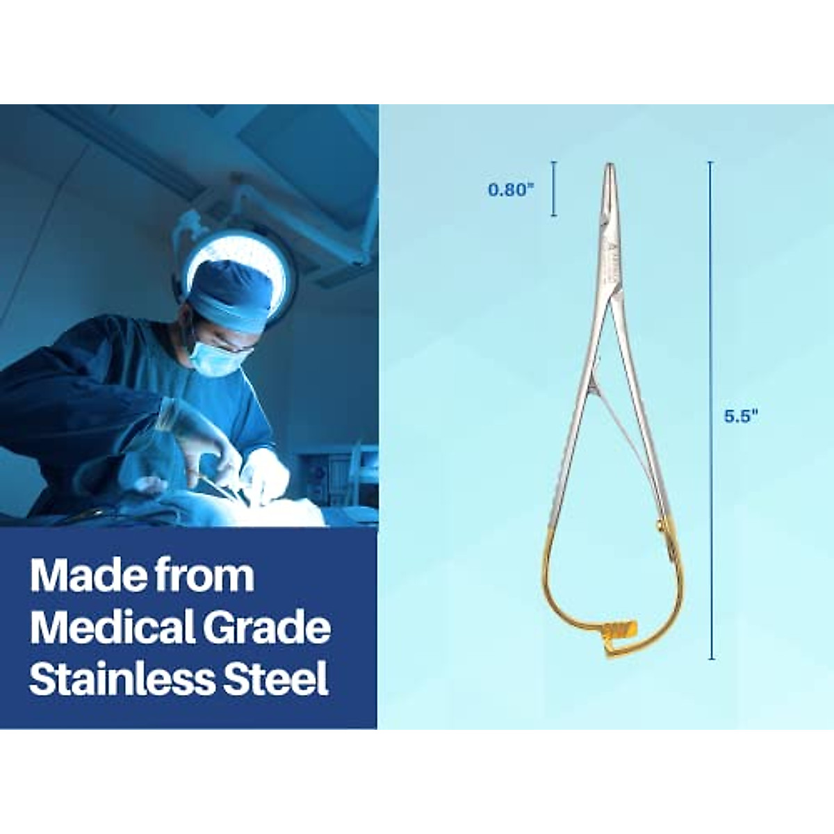 Mathieu Ligature Elastic Placing Pliers 5.5" with Tungsten Carbide Inserts, Separator Placer, Orthodontic Lace Back Tightener ARTMAN Brand