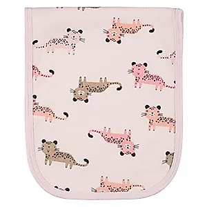 Gerber Baby 4-Pack Terry Burp Cloths, Leopard, One Size