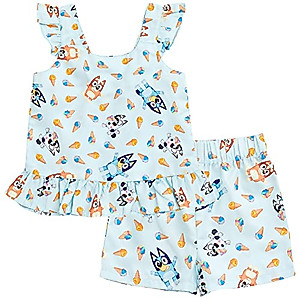 Bluey Bingo Little Girls Tank Top and Shorts 6