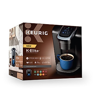 Keurig K-Elite Coffee Maker, Single Serve K-Cup Pod Coffee Brewer, With Iced Coffee Capability, Brushed Slate