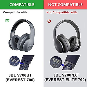 V-MOTA Earpads Compatible with JBL Everest 700 / V700bt Bluetooth Music Over-Ear Headphones,Replacement Ear Pad Repair Parts (Dark Gray)