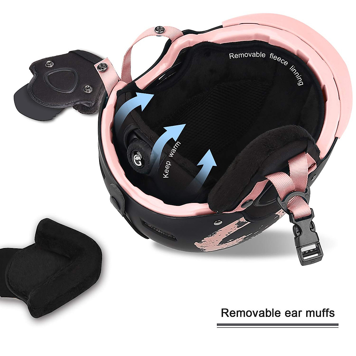 Ski Helmet for Men, Women, Youth & Kids, Snowboard Helmet with ASTM Certified Safety, 3 Sizes Options