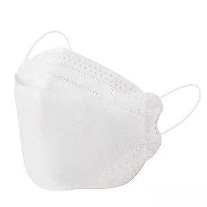 Kids KF94_Mask 50PCS, 4 Layers Protective_Mask Non-woven, Cup Dust_Mask 3D Design Disposable KF94 for Kids Girls Boys (50 PCS, White)
