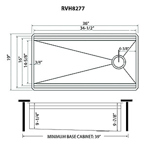 Ruvati 36-inch Workstation Dual Tier Ledge Kitchen Sink Undermount 16 Gauge Stainless Steel - RVH8277