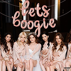 KatchOn, Rose Gold Lets Boogie Balloons - 16 Inch, 90s Party Decorations | Disco Party Balloons, Disco Ball Balloons for Disco Party Decorations | 70s Party Decorations | 80s Decorations for Party