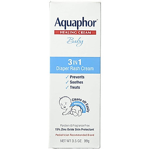 Aquaphor Baby Healing Cream 3 In 1 Diaper Rash 3.5 Ounce (100ml)