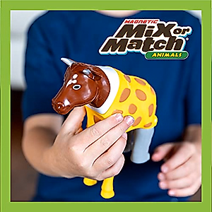 Magnetic Mix or Match Jungle Animals Toy Play Set, 16 Pieces