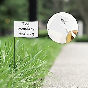 Zozen 100Pack Marking Flags, White Marker Flags - 15x4x5in, Lawn Flags, Landscape Flgs, Marker Flags for Lawn, Survey Flags, Irrigation Flags, Match with for Distance Measuring Wheel.