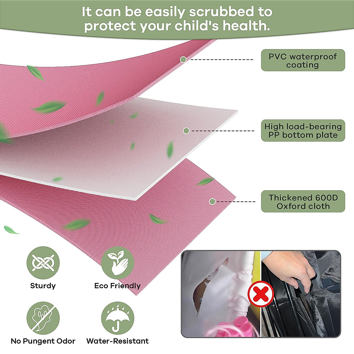 AIJIAMEIER 120L Toy Boxes for Kids Extra Large, Toy Storage Organizer with Wheels & Handle, 33.1” x 16.5” x 14.6” Big Toy Chest Storage for Stuffed Animals, Living Room Area, Playroom(Pink, 1PC)