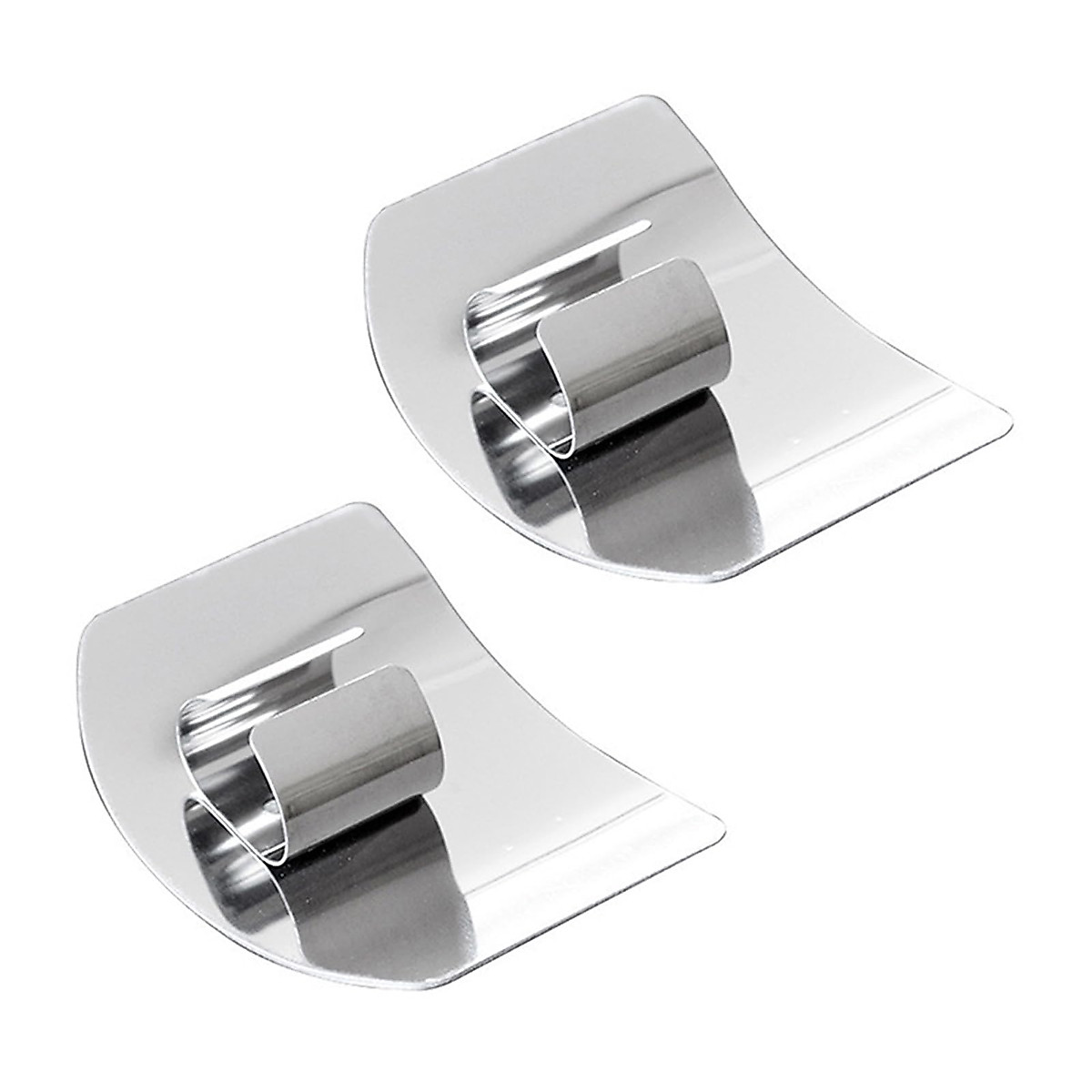 Qinlenyan Finger Guard for Left-Handed Users Stainless Steel Cooking 2pcs Cutting Adjustable Protector Safety Durable Veggie Chopper Dicing Easy to Clean A