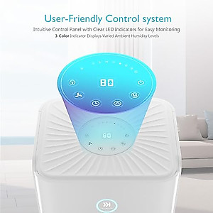 Ukoke 1750 Sq. Ft Ukoke Portable Dehumidifier for Medium Spaces | Efficient 32 Pints/Day Dehumidification, 3 Smart modes, Auto Drainage | Whisper-Quiet, Ideal for Basements, Bedrooms, RV