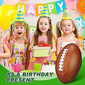 Jerify 6 Pieces Foam Football Kids Small Football Bulk Rugby Ball Toy Soft Football Easy Grip Youth Size for Footballs Party Training Toddler Pool Yard Outdoor Sport, 6.7 Inches, Brown