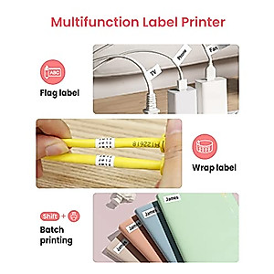 Pink Label Maker Machine-Vixic-D210S Label Makers,QWERTY Keyboard Labeler,Easy Handheld Portable Sticker Printer for Labeling with AC Adapter for Home School Office Organization