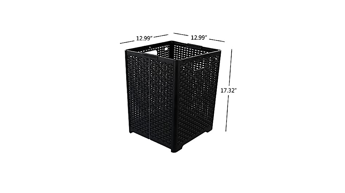 Begale 2-Pack 42L Collapsible Plastic Laundry Baskets | Space-Saving ...