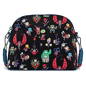 Loungefly x Marvel All Over Print Crossbody Bag (Multi, One Size)