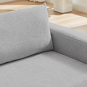 Convertible Sleeper Sofa Chair Bed, Comfy Floor Folding Sofa Bed, Armchair Pull Out Sleeper Couch Bed with Pocket and 2 USB Ports for Living Room, Bedroom, Small Places (Light Gray)