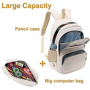 CAMTOP Laptop Backpack 15.6 Inch School BookBag with Pencil Case College Backpacks Teacher Work Travel Casual Daypacks for Teens Girls Women