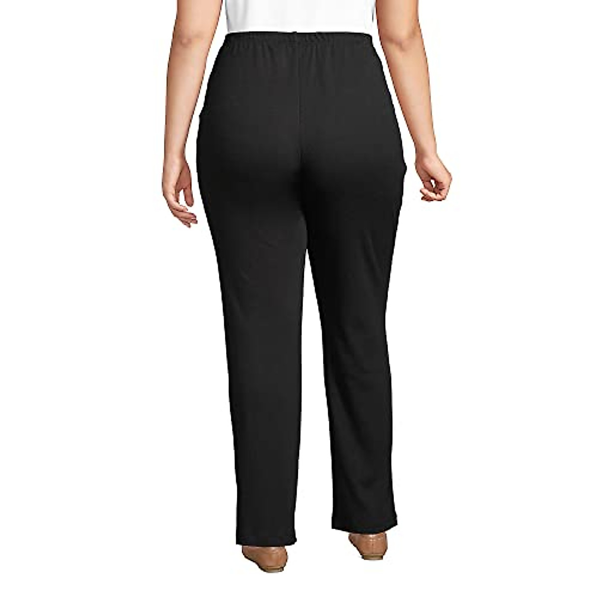 Lands' End Women s Sport Knit Pants Black Regular Medium
