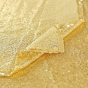 GFCC Glitter Gold Sequin Tablecloth 60x126 Party Wedding Halloween Christmas Baby Shower Table Cover