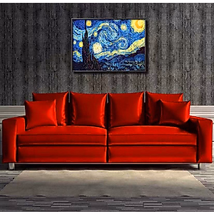 NIHO-JIUMA Van Gogh Starry Night Diamond Painting Kits,5D Diamond Art Van Gogh Full Drill Craft Painting Gift for Adult、Home Decor(30x40cm/12x16 Inches)