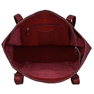 ANTONIO VALERIA Sage Red Printed Leather Shoulder Bag for Women