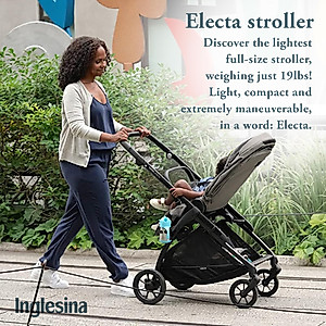 Inglesina Electa Full Size Standard Baby Stroller - Weighs only 19 lbs, Reversible Seat, Compact Fold, One-Handed Open & Close, Adjustable Handle, Large Basket & All-Wheel Suspensions - Chelsea Gray