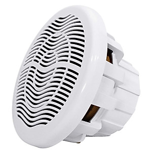 Rockville (2) MS10LW 10" 2400 Watt White Marine/Boat 10" Free Air Subwoofer with LED