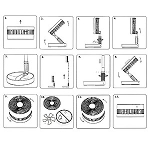 XLSBZ Portable Fan Rechargeable, Stand & Table fan Folding Telescopic & Adjustable Height for Office Home Outdoor Camping with remote (white)