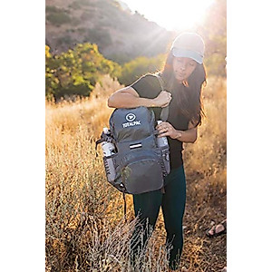 Totalpac - 35L Hiking Daypack Backpack - 11oz - Ripstop Nylon - 11 Pockets - Traveling & Hiking