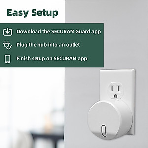SECURAM Smart Hub, Wi-Fi Bridge for SECURAM Touch Smart Lock Deadbolt with Fingerprint for Remote and Voice Control, Works with iOS and Android