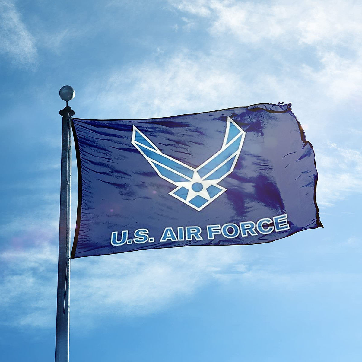 DELAYNOMORE77 US Air Force Flag United States Banner Polyester 3x5 Foot Flags Vivid Color and UV Fade Resistant Flag Outdoor Banner