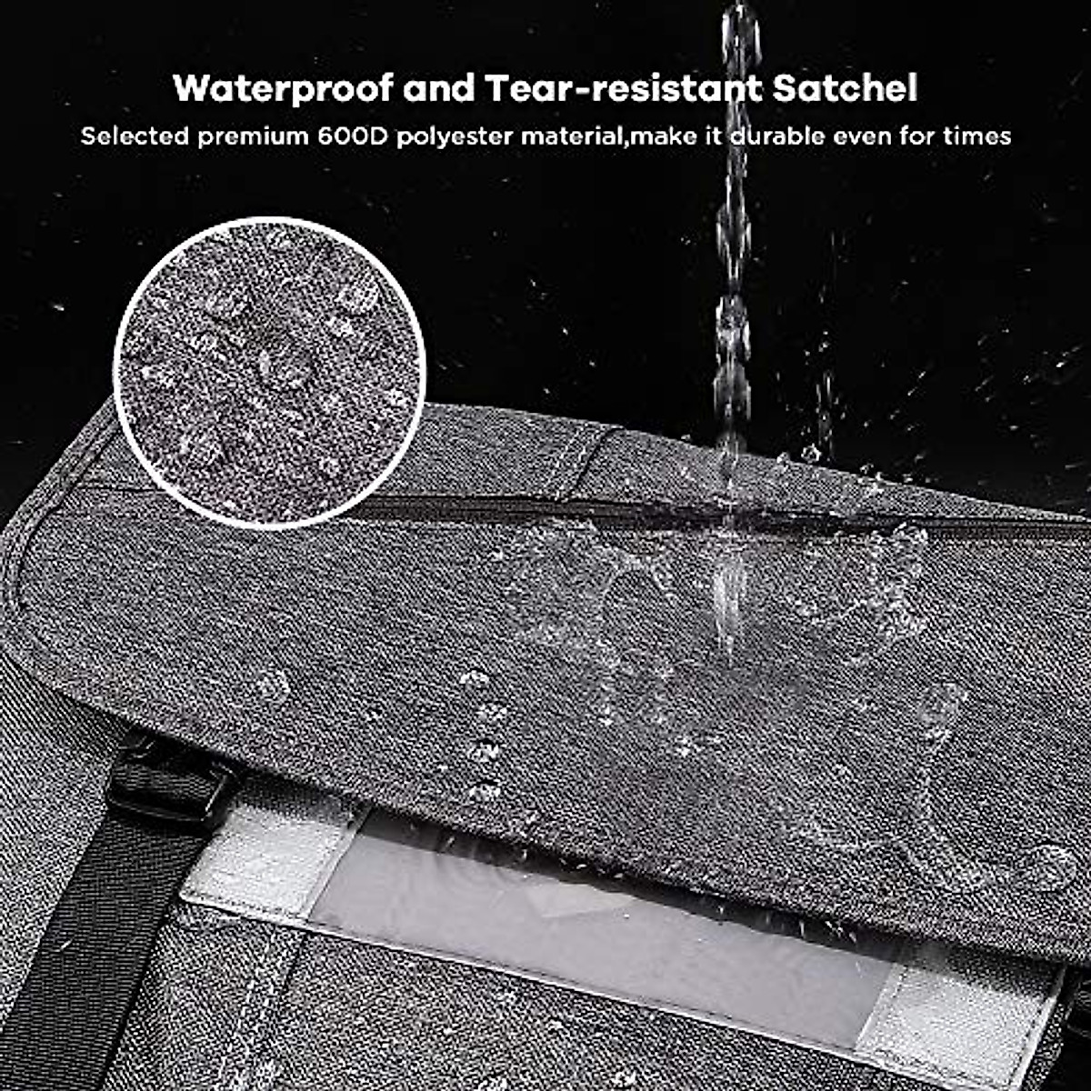 OIWAS Messenger Bag for Women - Canvas 15.6 Inch Laptop Satchel Computer Briefcase Mens Crossbody Bag