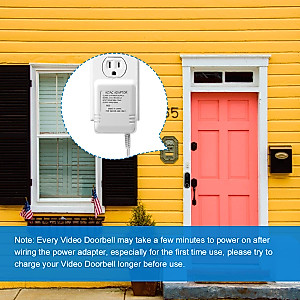 LANMU 18V Power Adapter Compatible with Nest Hello Video Doorbell, Arlo and SimpliSafe Video Doorbell (16.4ft/5m)