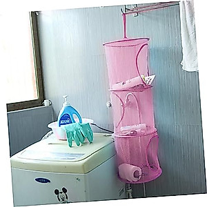 Toyvian 2pcs mesh sweater collapsible laundry drying rack collapsible clothes rack toy storage basket folded mesh underwear drying basket Hanging Storage Organizer mesh hanging storage net