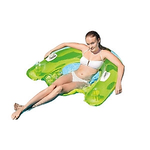 Intex Sit N Float Inflatable Lounge, 60" X 39" (Colors May Vary)(2 Pack)