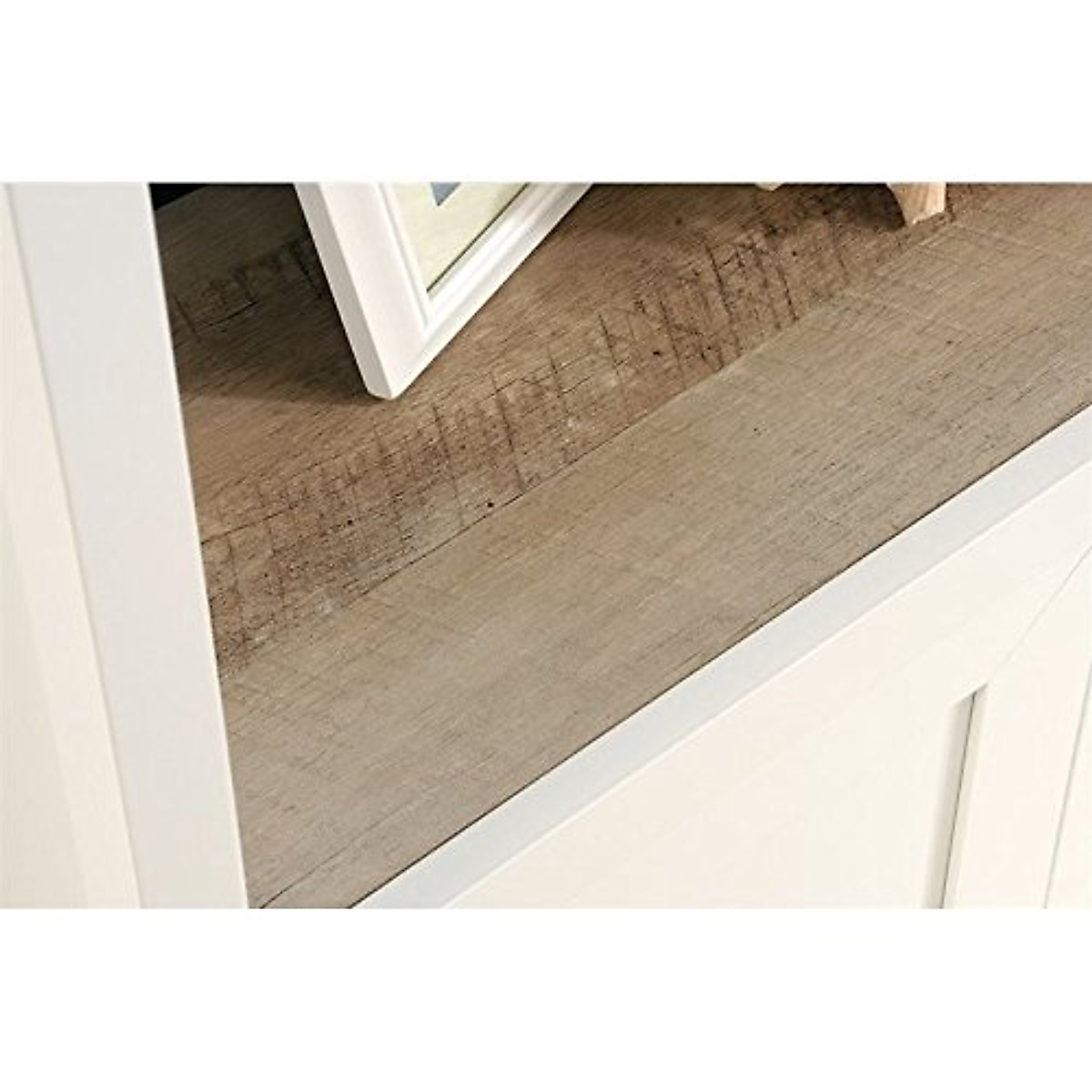 Sauder Cottage Road Library with Doors, Soft White finish