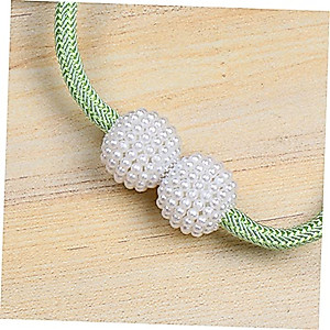 BESPORTBLE 2 Pcs Drapery tie Backs Window tiebacks Shower Curtain tie Backs Rope Curtain holdbacks Window Treatments Curtains Curtain tiebacks Curtain Rope tie Backs Magnet Fasteners
