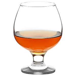 lav Brandy Snifters Set of 6 - Cognac Glasses 13.25 Oz - Brandy Glasses for Spirits - Clear Drinking Glass Snifters - Short Beer Tasting Glasses,Father's Day Gift - Made in Europe