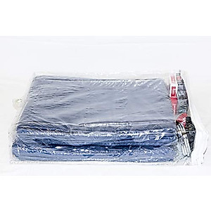 5-Pack Clear Vinyl Zippered Storage Bags 12 x 16 x 3 Inch with Hanger