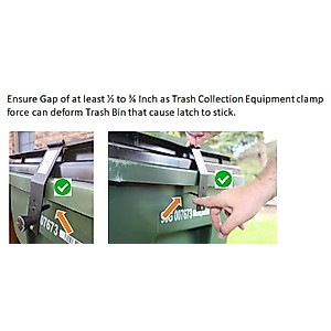 Best Critter Proof Trash can lid Lock, True Auto-Release During Collection Process, Protect Against Animals Like Raccoons, Opossum or Wind, Easy to Install, Always Holds lids Locked.