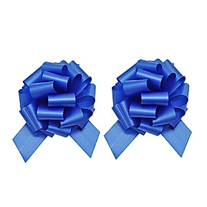 Grand Opening Kit-Ribbon, 10 inch Metallic Blue Bows, & Blue Handle Scissors-Easy Ribbon Cutting Ceremonial Supplies Pack (Blue Kit)